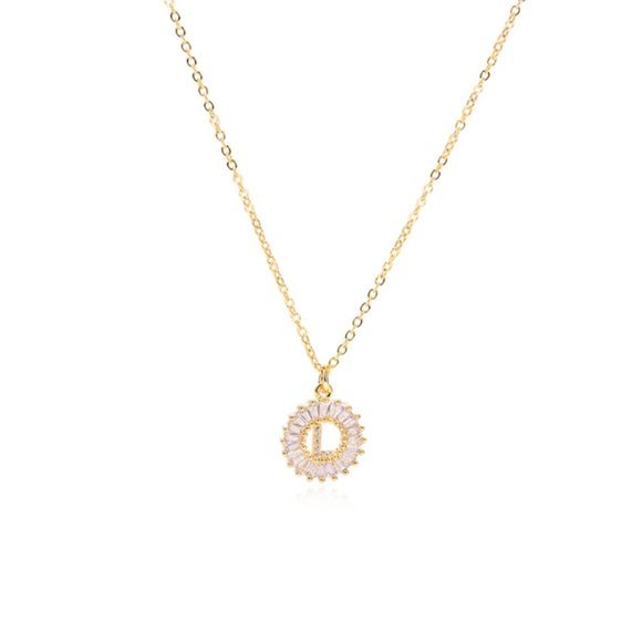 Jewelry | Rhinestone Letter L Gold Necklace | Poshmark